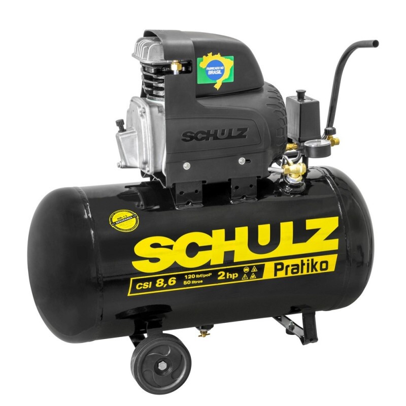 Compressor de Ar de 50L - Pratiko CSI 8,6 - SCHULZ